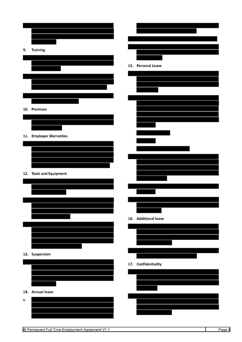 Full-Time Employment Agreement - Permanent - CherryPicka