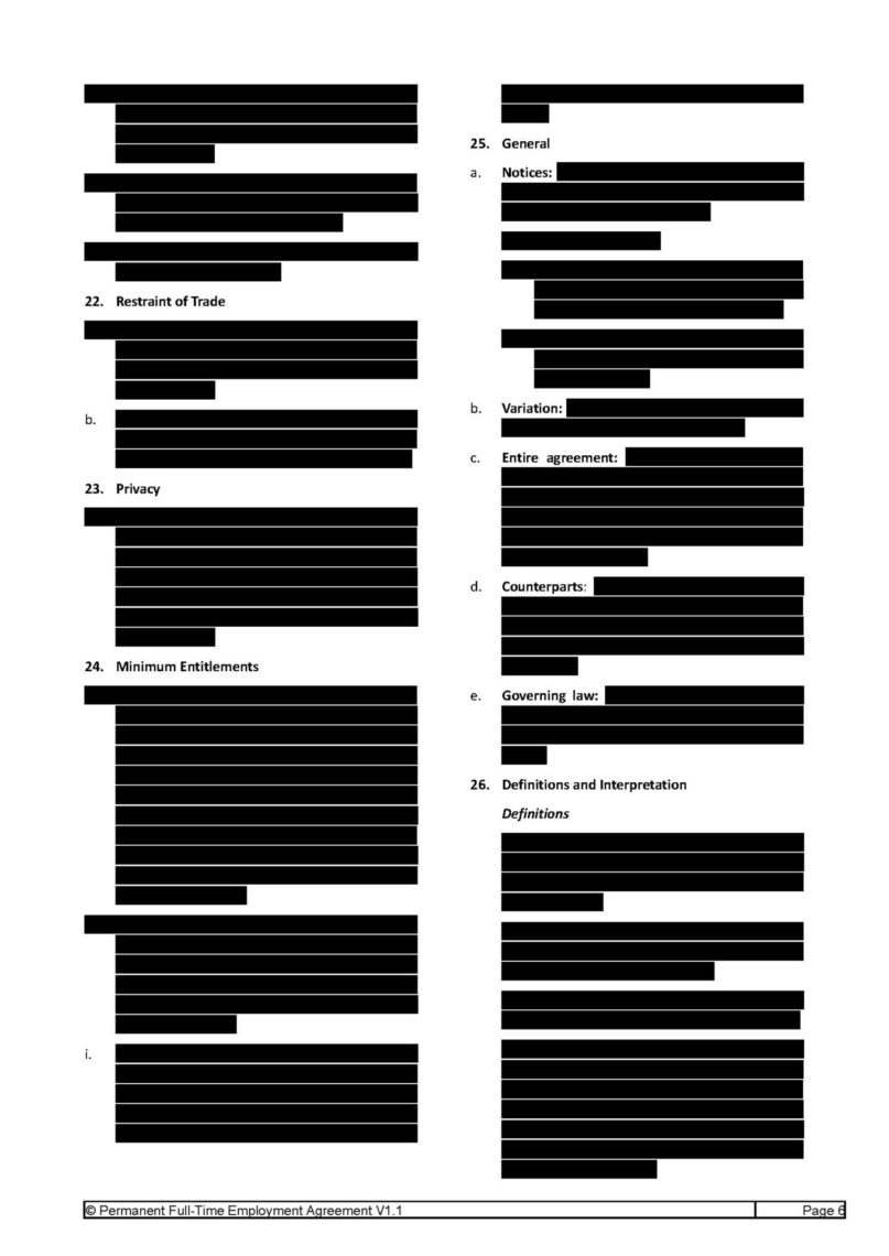 Full-Time Employment Agreement - Permanent - CherryPicka