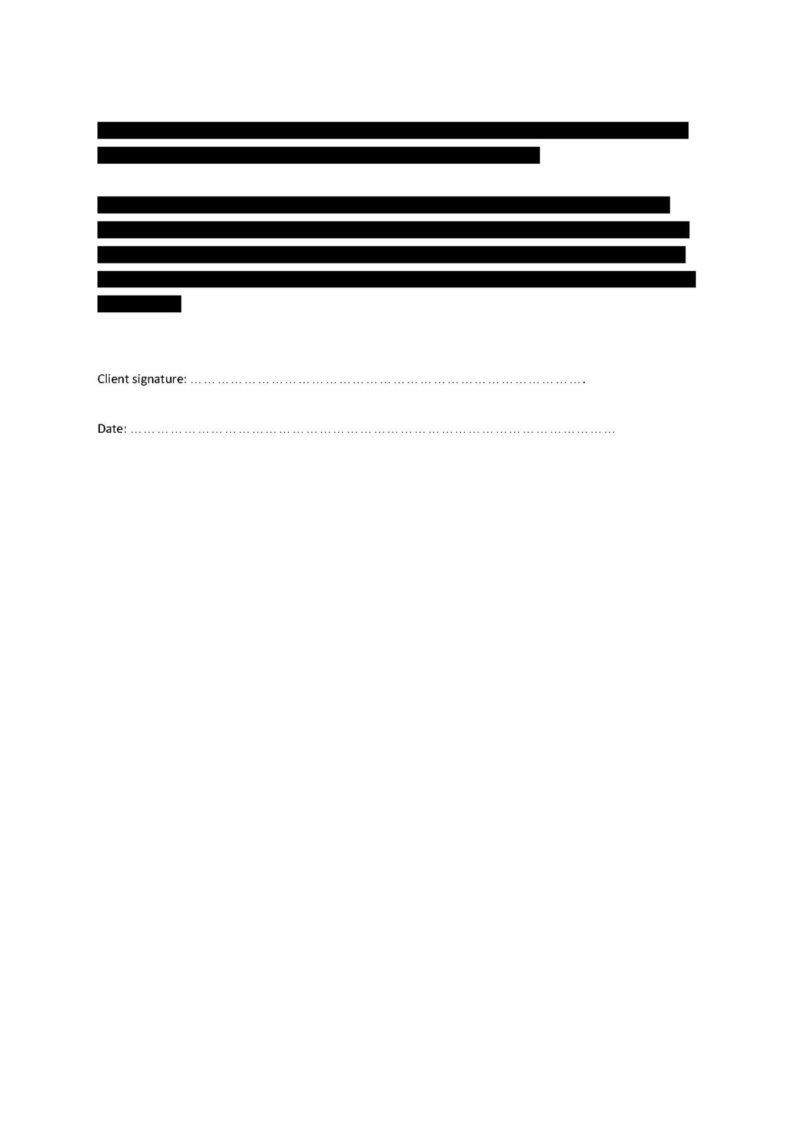 Risk Acknowledgement Form - Beauty Specific - CherryPicka